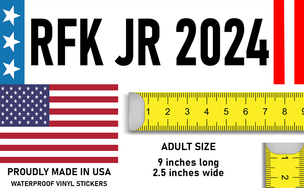Robert F. Kennedy 2024 Sticker RFK Jr for President Bumper Sticker ...