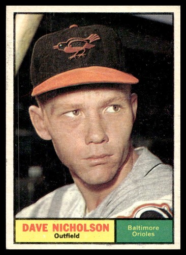 1961 Topps #182 Dave Nicholson Baltimore Orioles VG-VGEX Crease | eBay