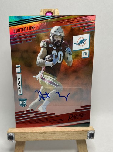 HUNTER LONG 2021 Panini Prestige Rookie Signatures PREMIUM RED Miami ...