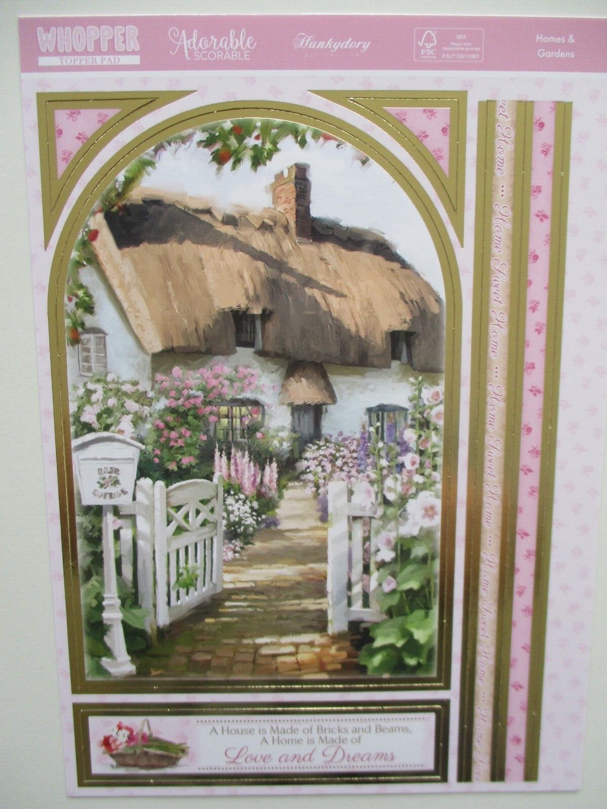 Hunkydory A5 Topper Sheet - Cottages , Gardens & Flowers - choice of ...
