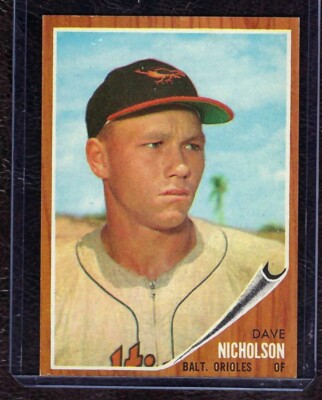 1962 Topps #577 Dave Nicholson, Baltimore Orioles, High #, Special ...