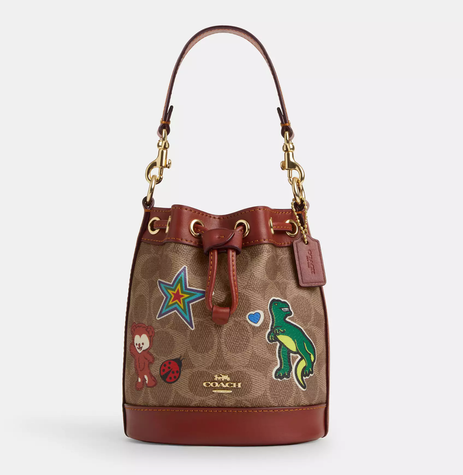 NWT Coach Mini Bucket Bag In Signature Canvas CR145/CW301/CX213 | eBay