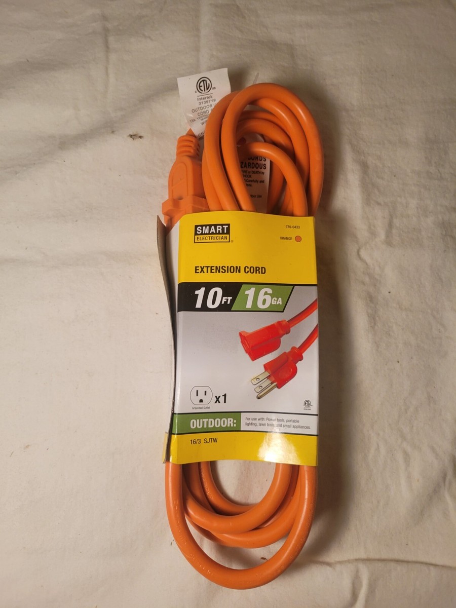 10 Foot Outdoor Extension Cord 15FT 10AWG Extension Cable W/ Male