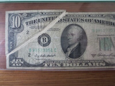 1950 A $10 Federal Reserve Note Graded Error: Gutter Fold | eBay