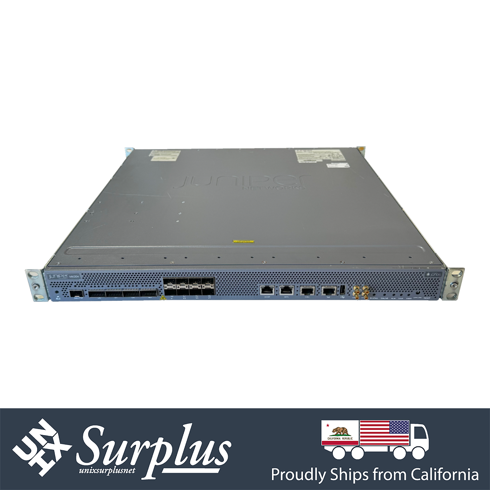 Juniper MX204 8 Port 10GB SFP+ Front to Back Dual PSU w/ Ears | 4x 100G ...