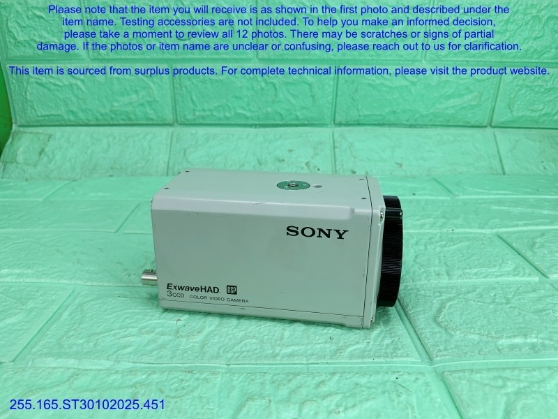 Sony DXC-990P 3-CCD Colour Video Camera as in photos, sn:1447, DHL | eBay