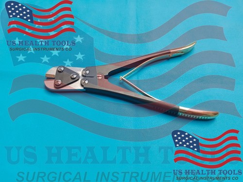 T/C Pin Wire & Plate Cutter Size 9.5" Pliers Gold Plated Orthopedic ...