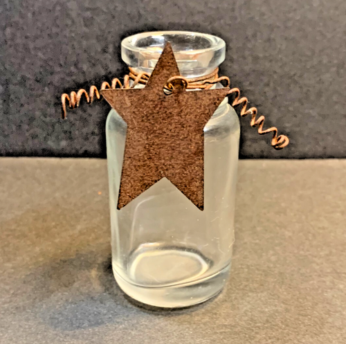 Vintage Clear Glass Jar With Primitive Metal Star Around Top Rim | eBay