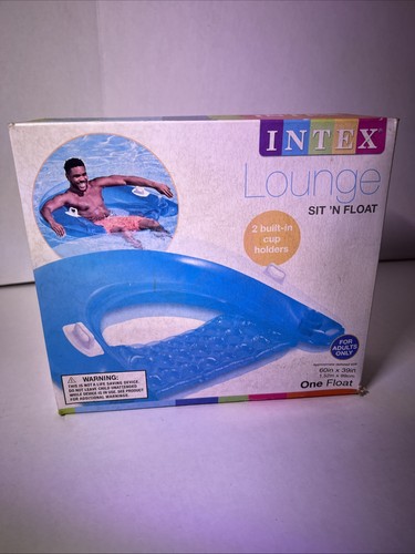 INTEX Sit N Float Inflatable Floating Swimming Pool Adult Lounge Chair ...