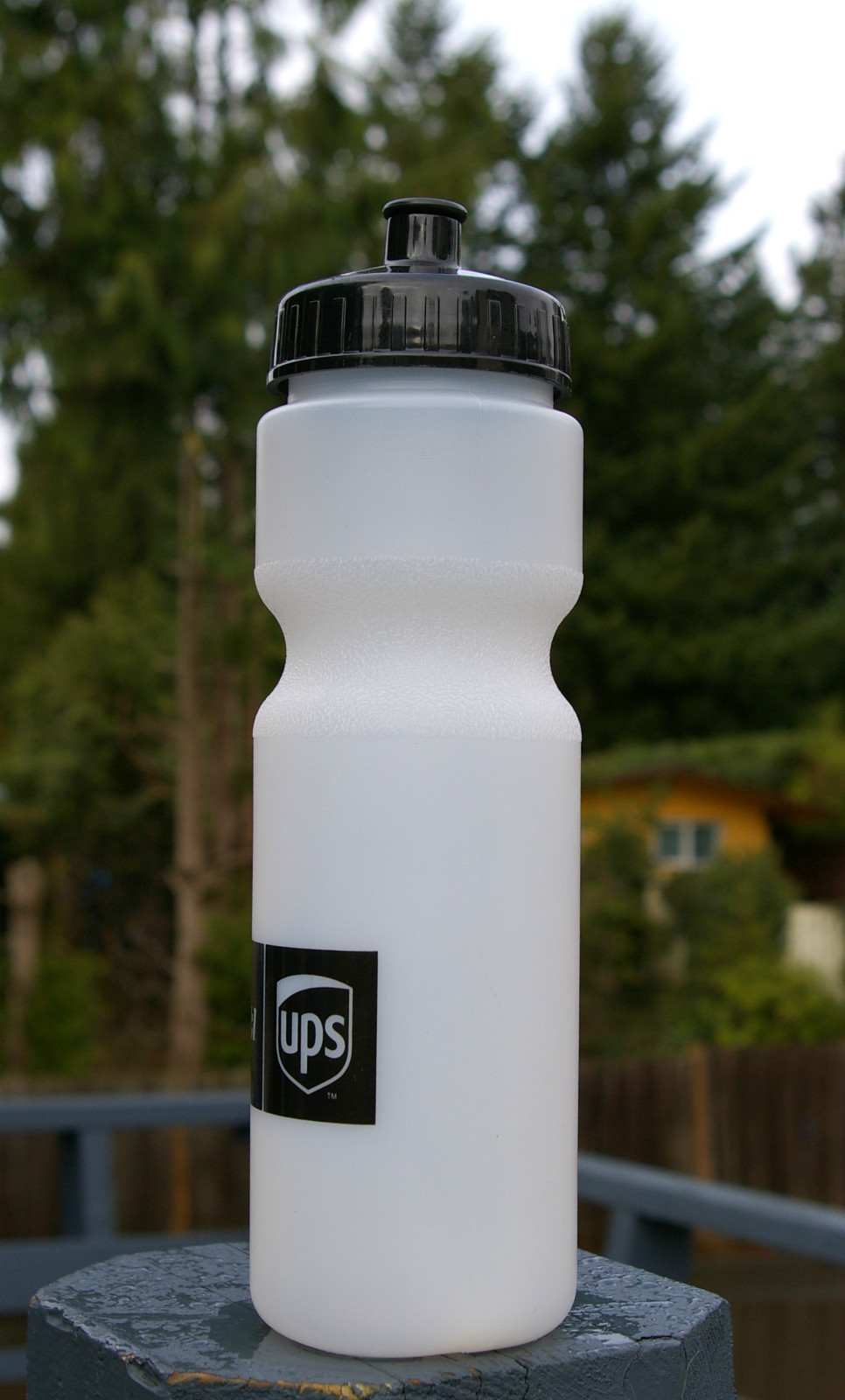 Nascar UPS Water Bottle Plastic Frosted White Black Logo United Parcel ...