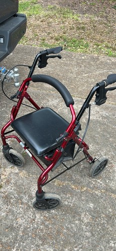 Nova Heavy Duty Rollator Rolling Walker Red | eBay