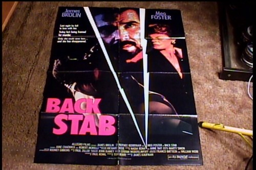 BACK STAB ORIG MOVIE POSTER 1990 HORROR JAMES BROLIN | eBay
