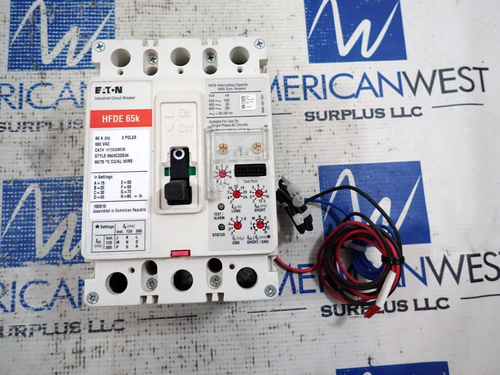 Eaton HFDE308036 80 Amp 600V 3 Pole HFDE 65K Circuit Breaker w/LSIG ...
