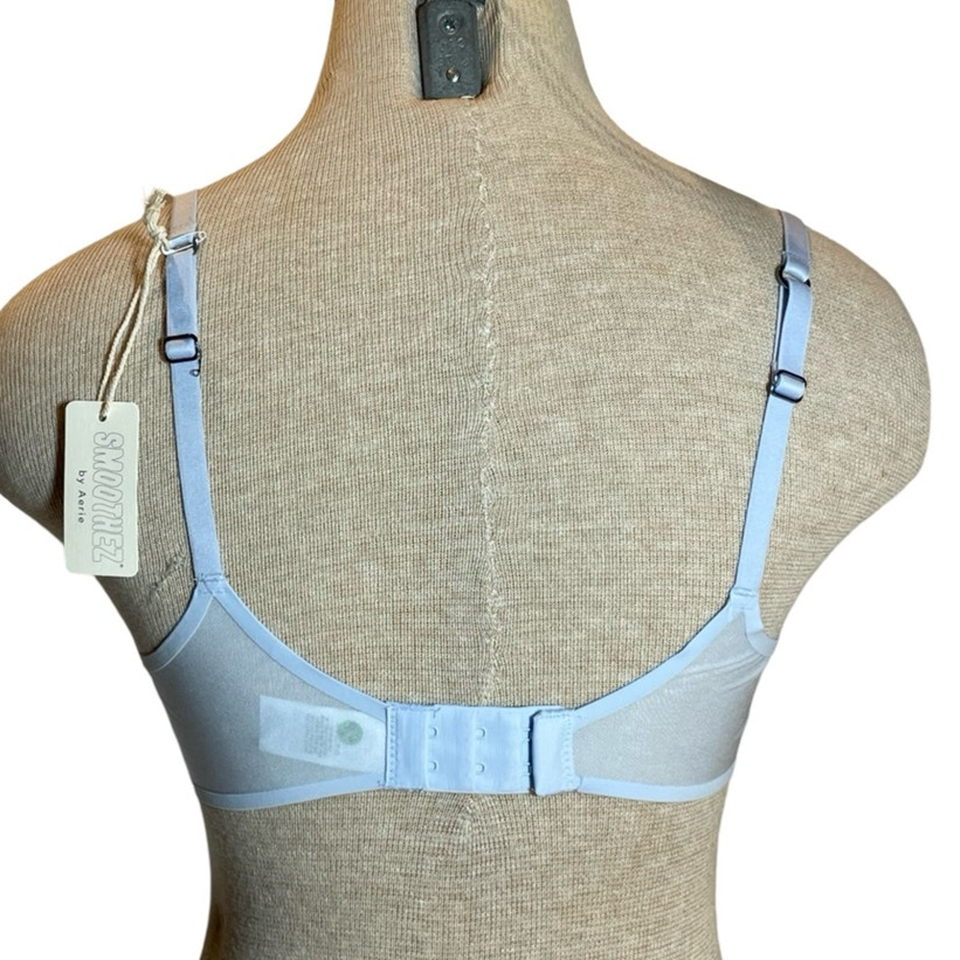 Smoothez by Aerie Bra Full Coverage Unlined Underwire Light Blue 36B | eBay