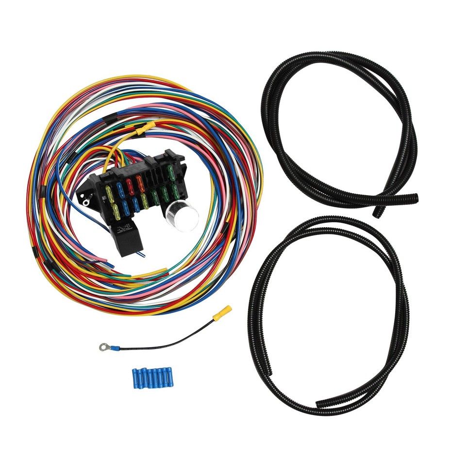 12 Circuit Universal Wiring Harness Muscle Car Hot Rod Street Rod XL ...