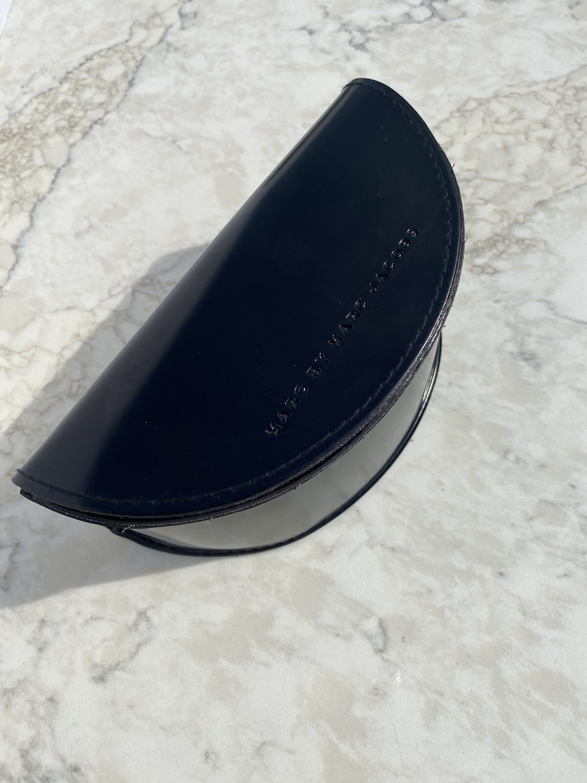 Marc Jacobs Sunglasses Case Black Half Circle Shaped Hard Case CASE ...