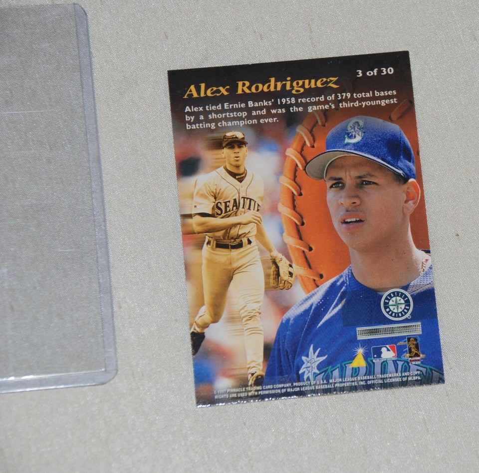 1997 Pinnacle Mint 3 / 30 Alex Rodriguez Baseball Card Seattle Mariners ...