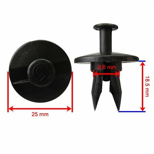50 Fascia Retainer Push Type Clip Bumper Pad Blind Rivet A12757 5973400 ...