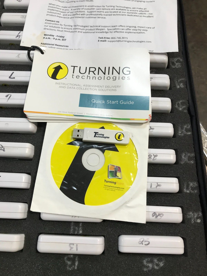 (LOT OF 36) Turning Technologies QT Response Device Clicker RCQR-01 ...