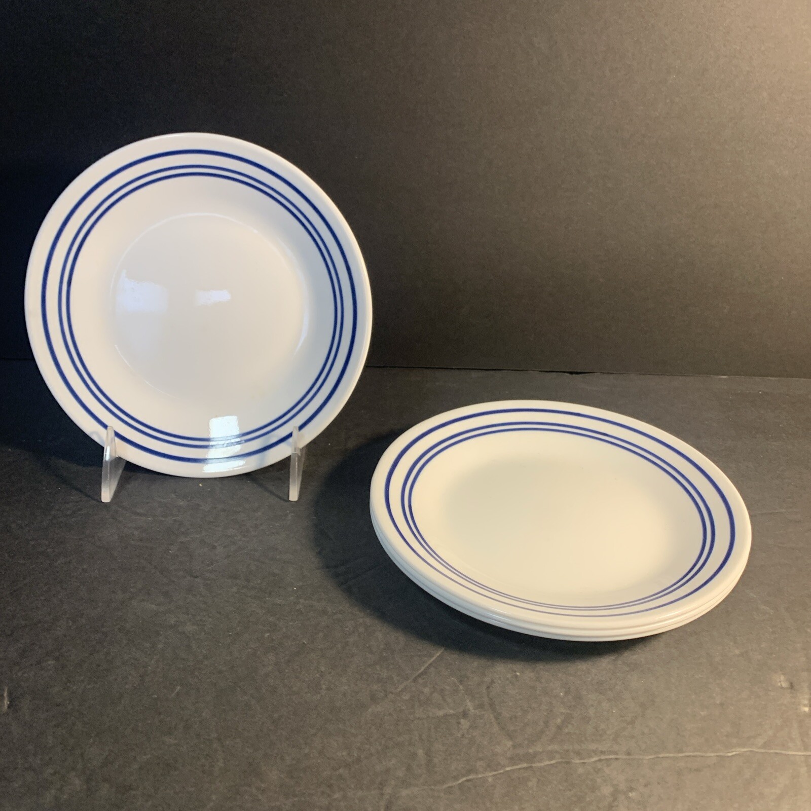 Set 4 Corelle Classic Cafe Blue 6 3/4" Bread Dessert Salad Plates Blue ...