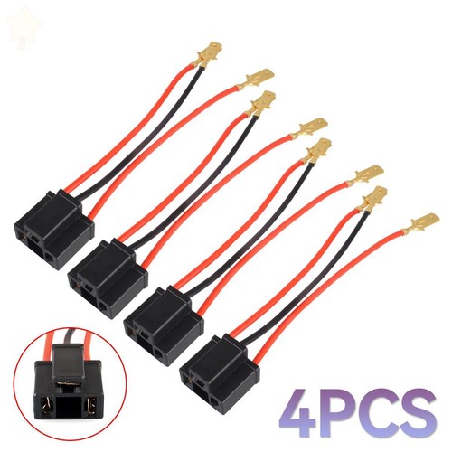 4pc H4 9003 HB2 Female Pigtail Headlight Connector Plug Adapter Socket ...