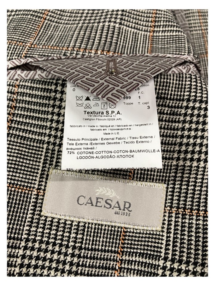 Caesar Men's Unlined Jacket Prince Of Wales Black/Yellow Art 664358 0018 Drop 7 | eBay