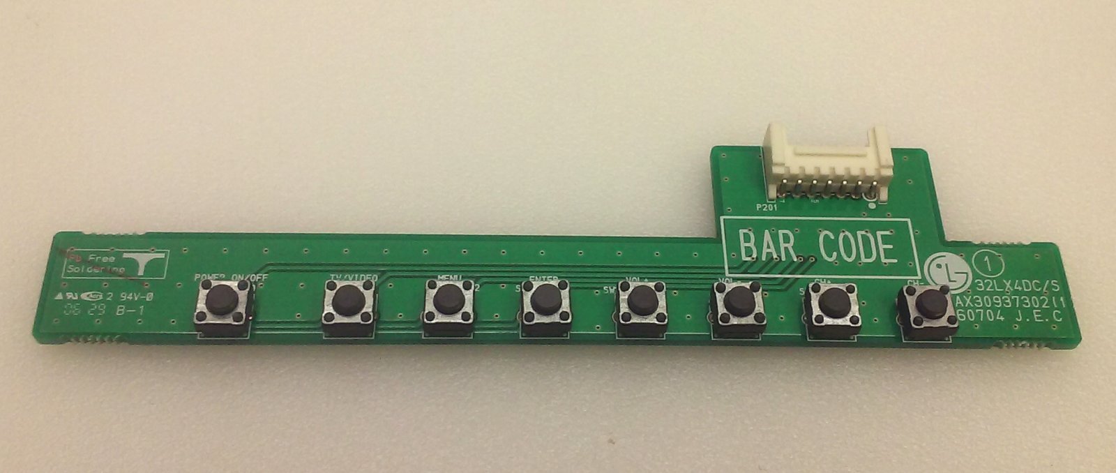 LG 32LX4DC Button Assembly Key Controller Board EAX30937302 (1) (060704 ...