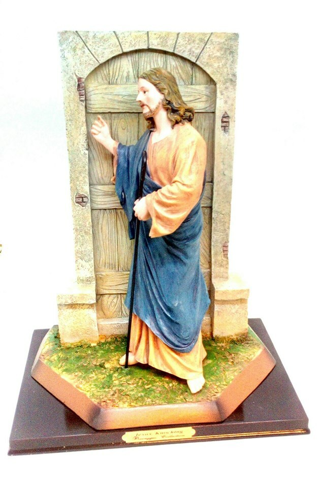 Authentic Bareggio Collection Jesus Knocking Statue 11", ON SALE Made ...