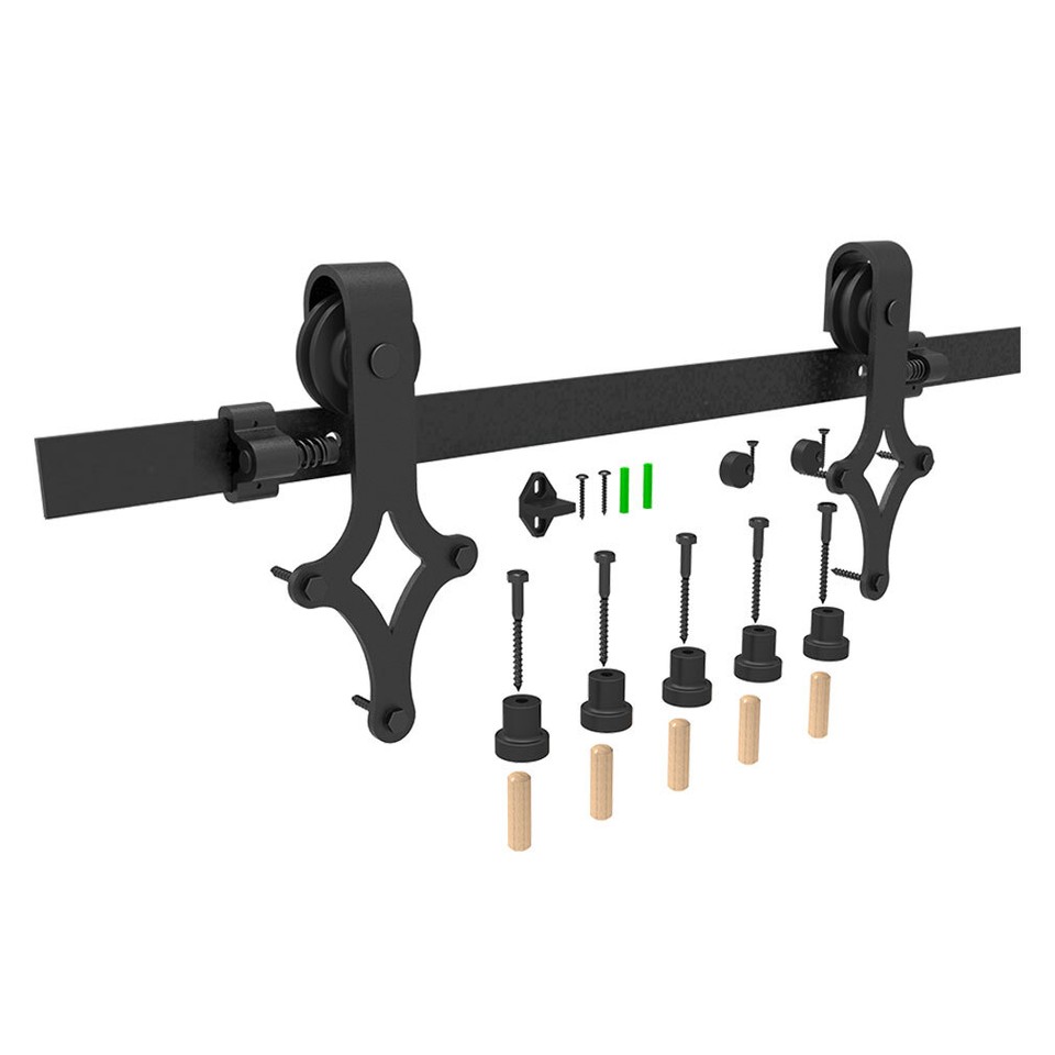 4-20FT Sliding Barn Door Hardware Closet Track Hanger Kit for Single ...