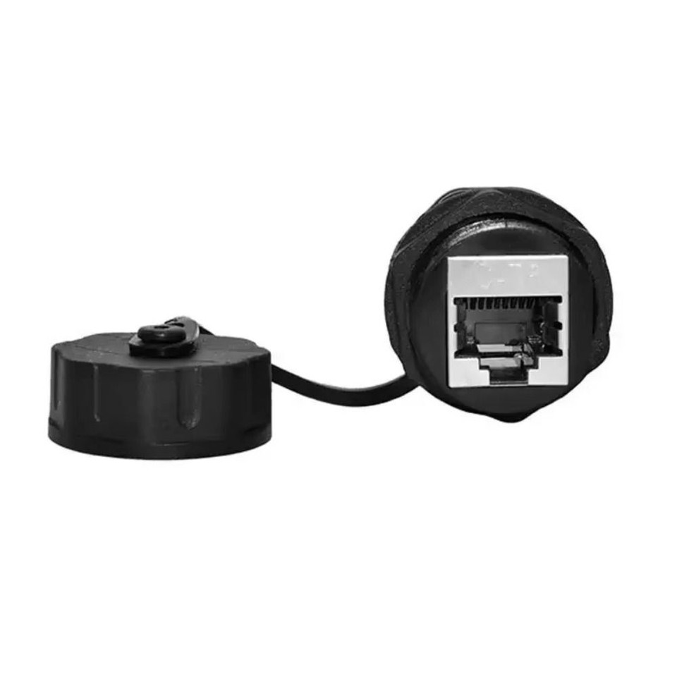 Circular RJ45 Network Connector Socket Panel Joint Cat6A Gigabit ...