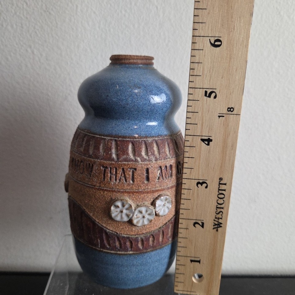 Ed Schrock Down to Earth Pottery Vase Psalm 56:10 | eBay