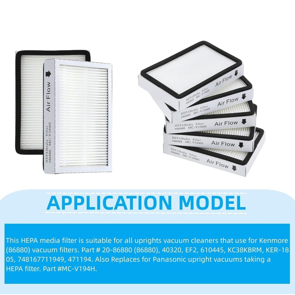 HEPA Media Filter Replacement for Kenmore EF-2 86880 Exhaust Vacuum ...