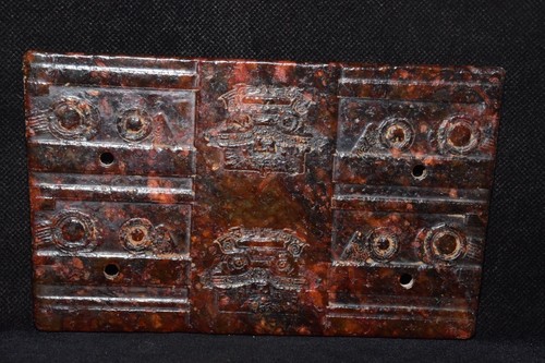 6.3'' China Liangzhu Culture Old Jade Carved Beast Face YuBi Yu Bi ...