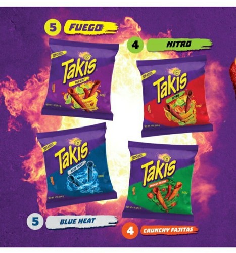 Takis Mix 18 Ct Variety,Original Version (Pack of 18). Fresh! * Free ...
