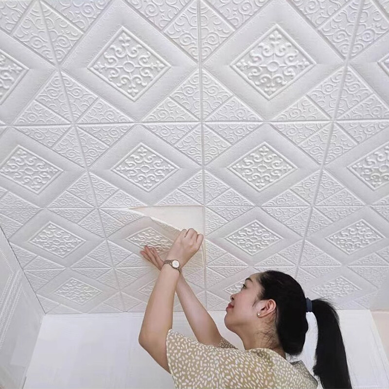 3D Foam Self-adhesive Tile Brick Wall Sticker Ceiling Panel Wallpaper ...