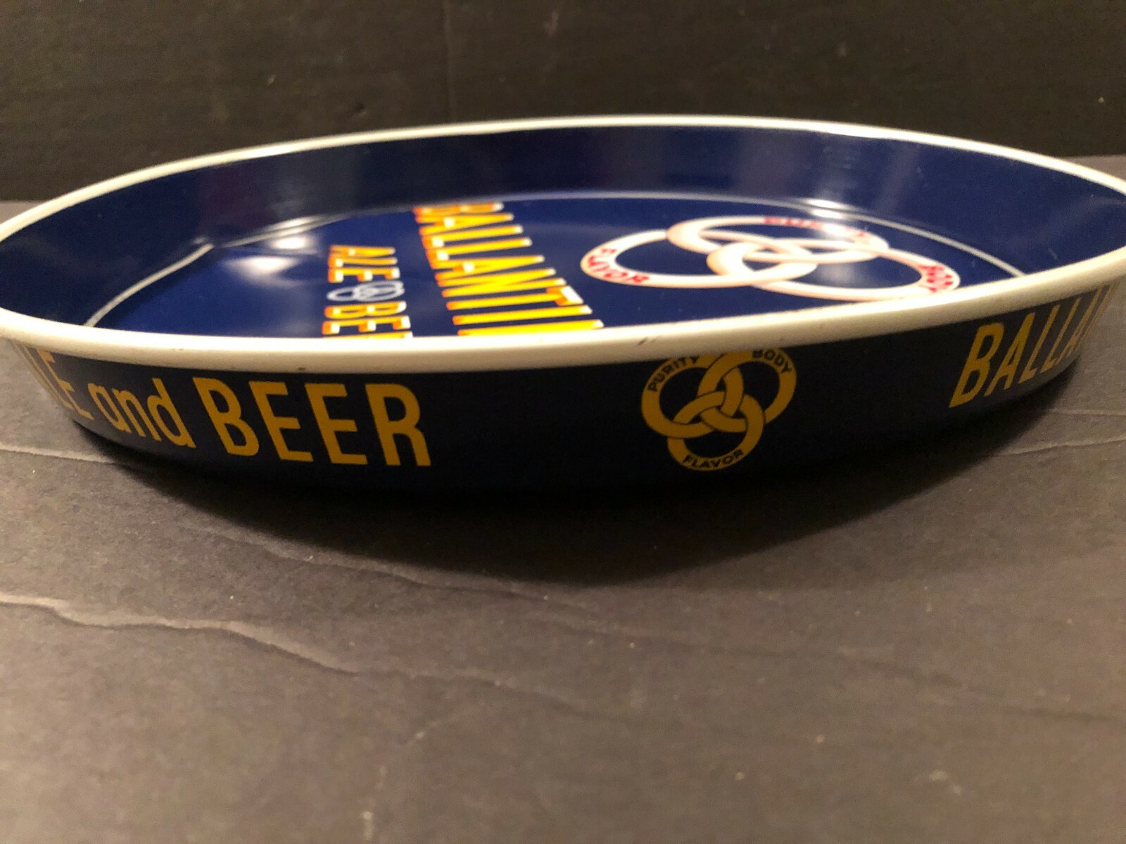 Vintage Metal Ballantine's Ale Beer Tray Advertising 12" - NICE COLORs ...