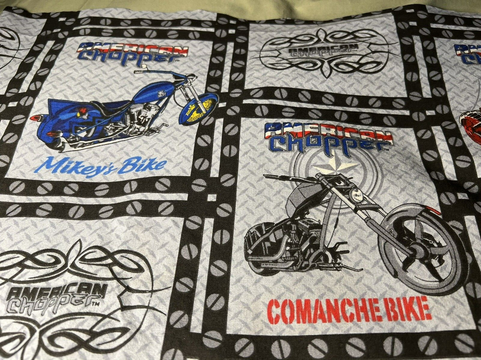 NEW!! DIFFERENT AMERICAN CHOPPERS MOTORCYCLES FABRIC-20.5" L X 44" W | eBay