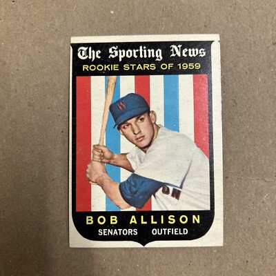 1959 Topps Baseball The Sporting News Bob Allison Washington Senators ...