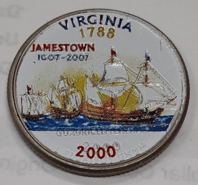 2000-P Virginia Statehood Quarter w/Colorized Reverse UNC | eBay