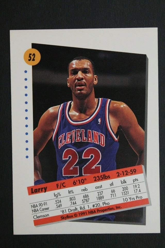 Larry Nance Phoenix Suns Clemson Signed 1991 Skybox #52 Autographed NBA ...