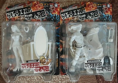 NEW RISING STARS CHANDRA & RAVENSHADOW WHITE UNPAINTED VARIANT FIGURES ...