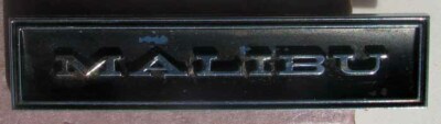RARE EARLY CHEVROLET MALIBU CHROME EMBLEMS VERY NICE L@@K #G78 & #G79 ...