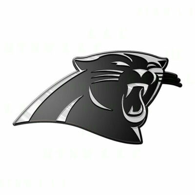 Carolina Panthers 3D Emblem Raised Chrome Color Die Cut Auto NFL Decal ...