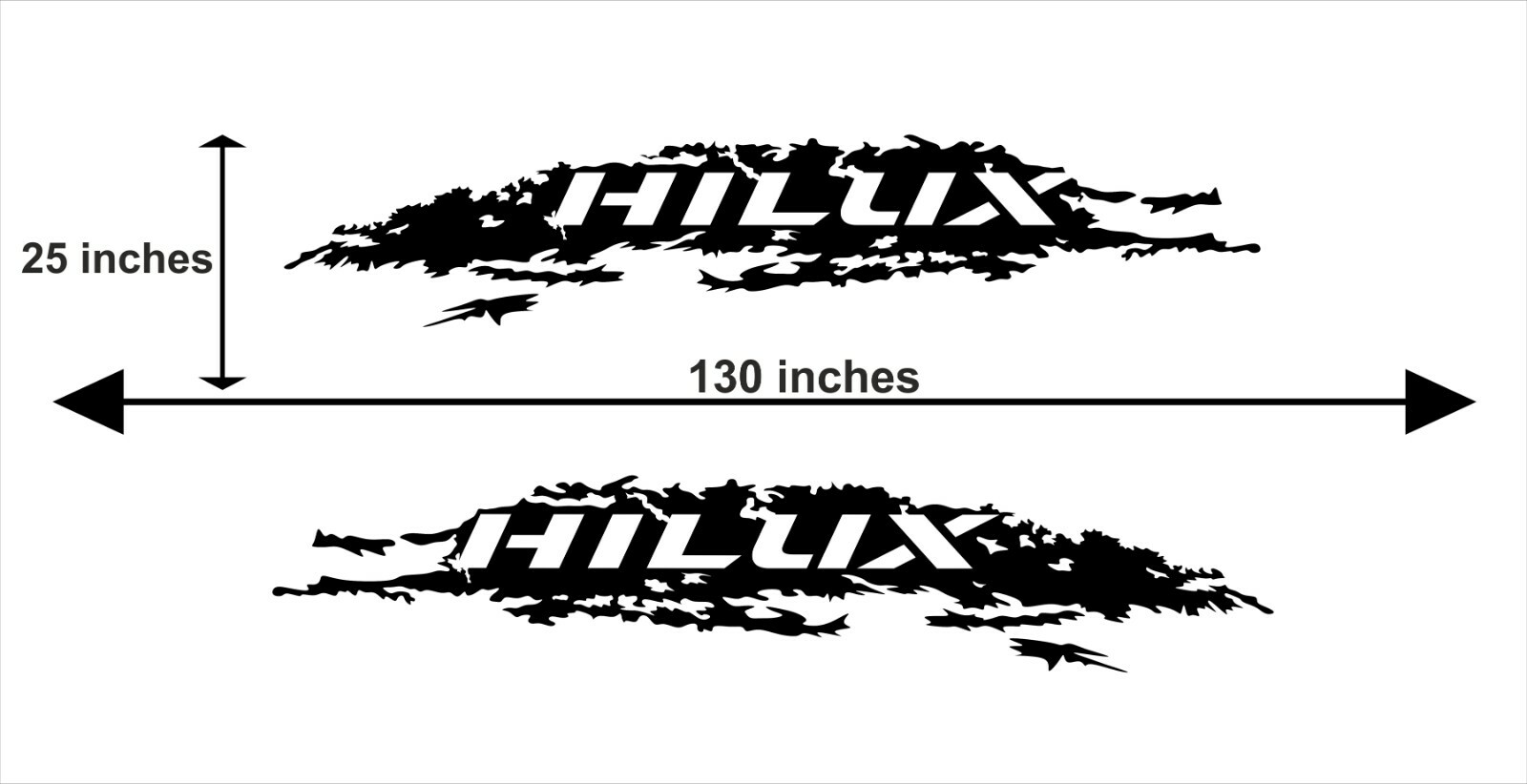 TOYOTA HILUX Large Side Vinyl Decals Racing Graphic Stripes Stickers | eBay