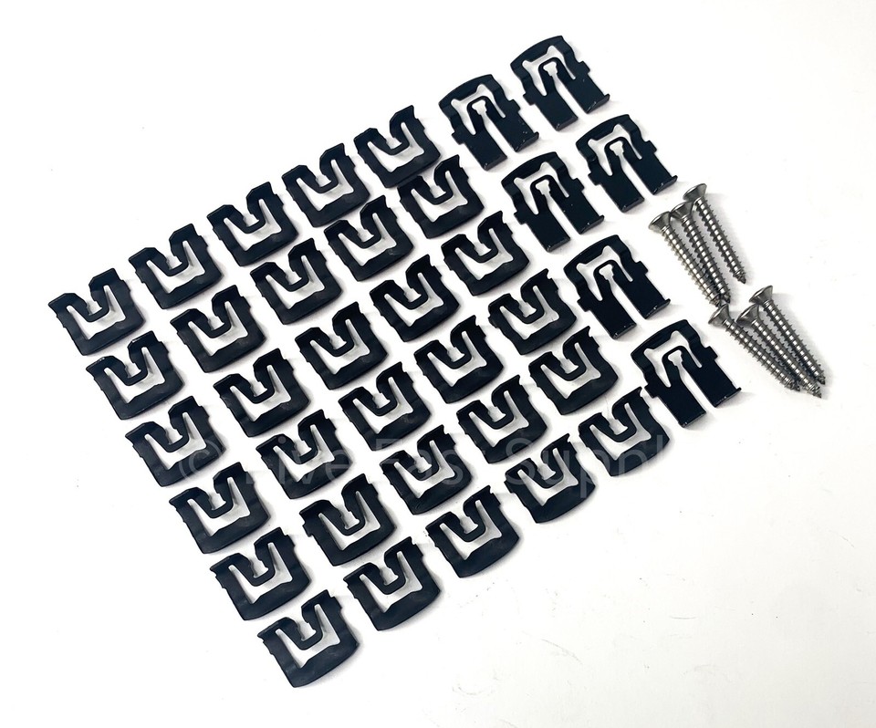 1967-1968 Ford Mustang Coupe Front & Back Window Molding Clip Kit Set ...