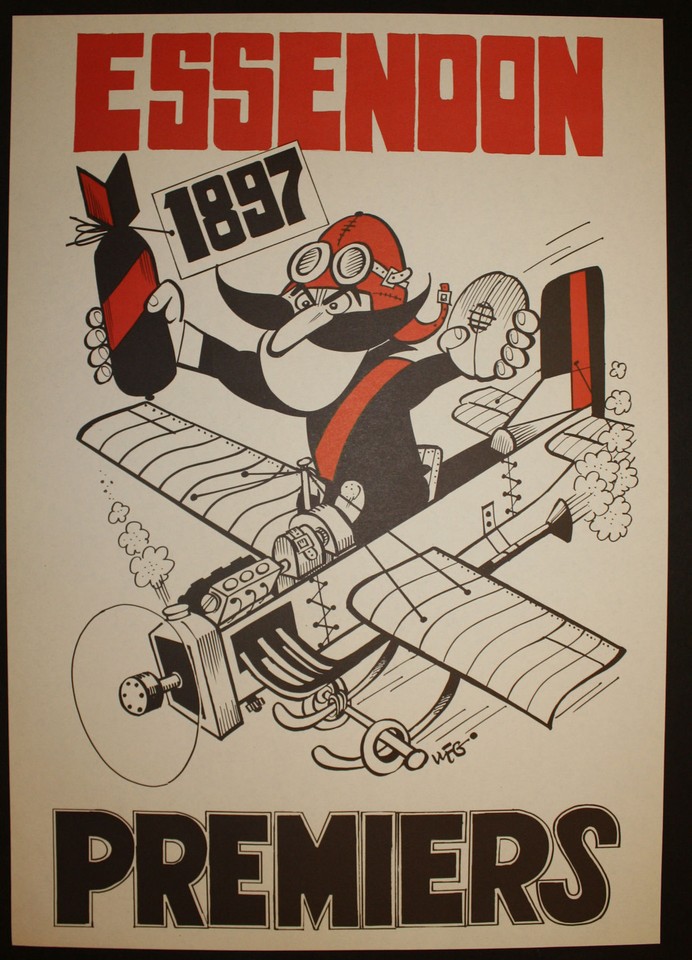 1897 - 2000 Essendon Premiers Weg posters X 16 Premiership Bombers ...