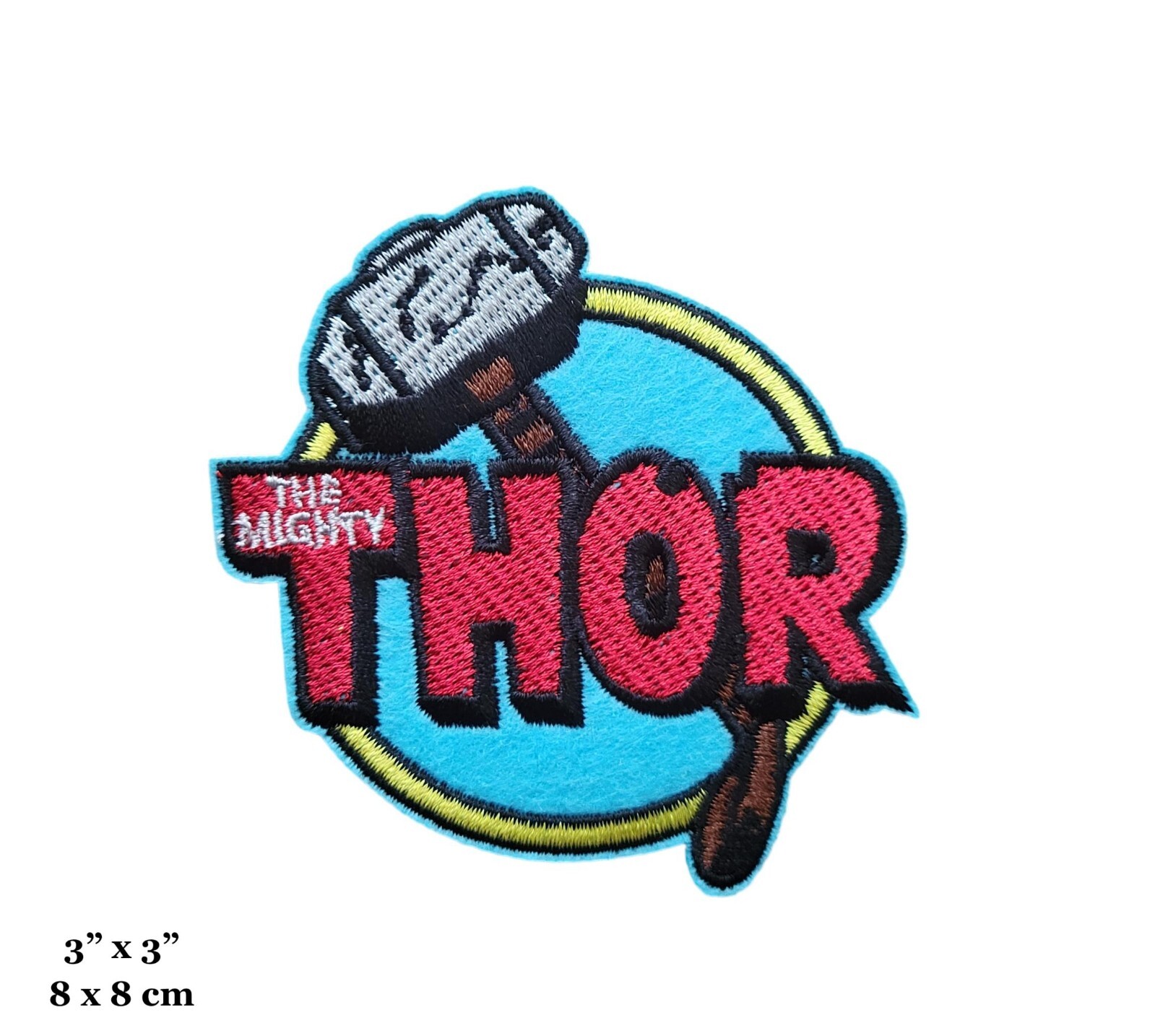 Thor God Of Thunder Superhero Hammer Cartoon Logo Embroidered Iron On ...