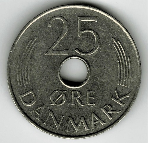 Denmark 25 Ore Øre 1974 KM#861 Coin | eBay