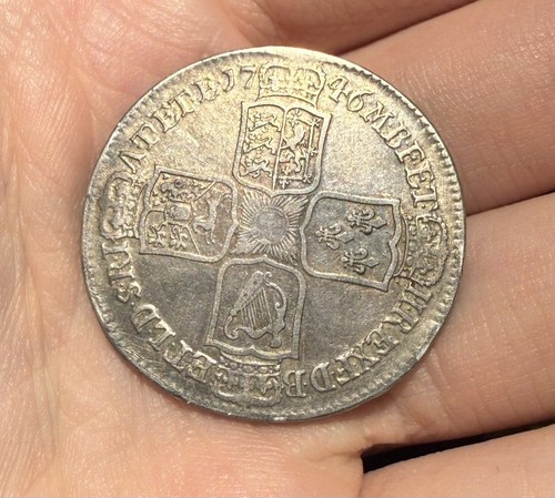 1746 George II LIMA Half Crown Silver Coin | eBay UK