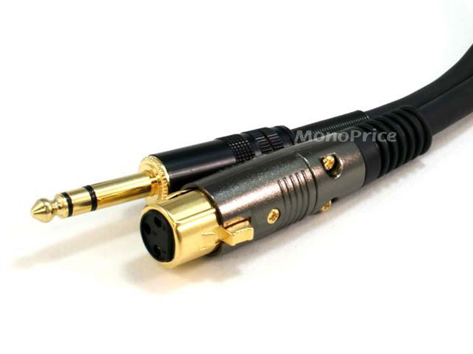 104768 3-Feet Premier Series XLR Female to 1/4-Inch TRS Male 16AWG ...